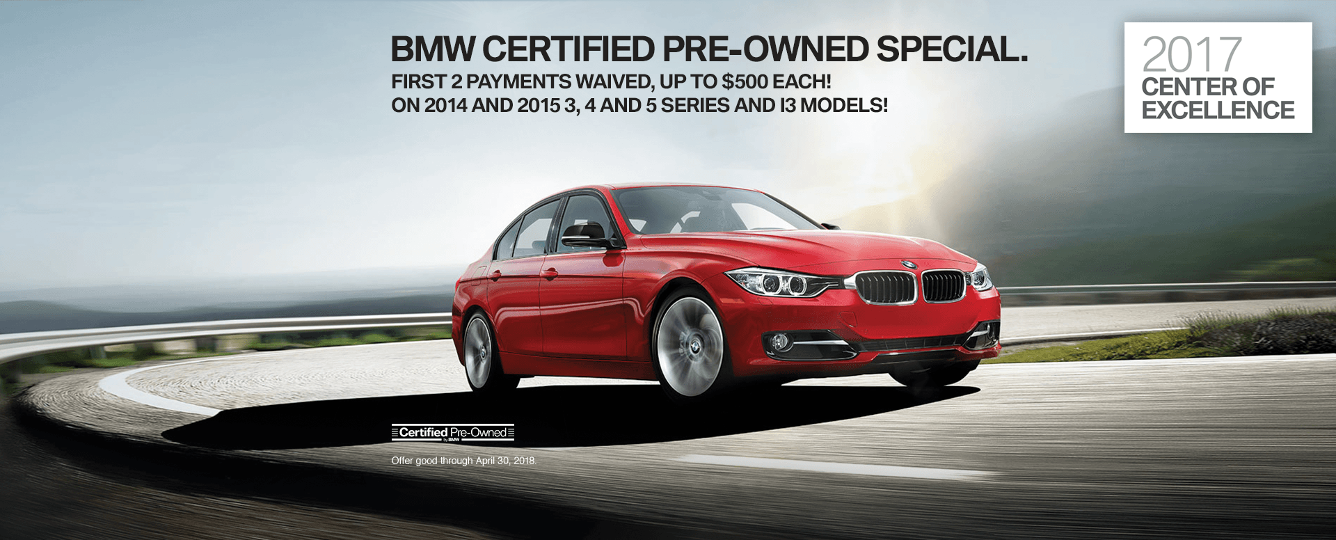 First 2 Payments waived with the current BMW Certified Pre-Owned ...